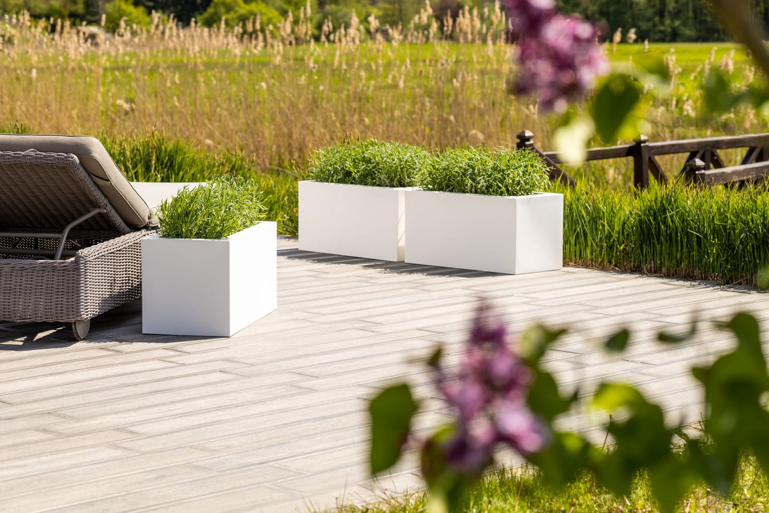 Zestaw 3 Podłużnych Donic Monumo Lungo szara z wewnętrzną półką - Monumo